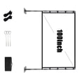 16:9 Portable Projection Screen With Sturdy Metal Double Stands Milk ...