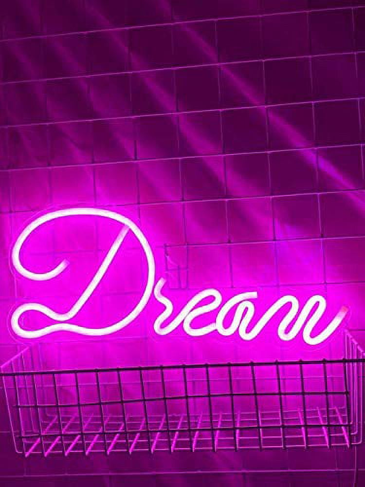 16.93"x7.48" Dream pink Neon Light Sign LED Night Lights USB Operated ...