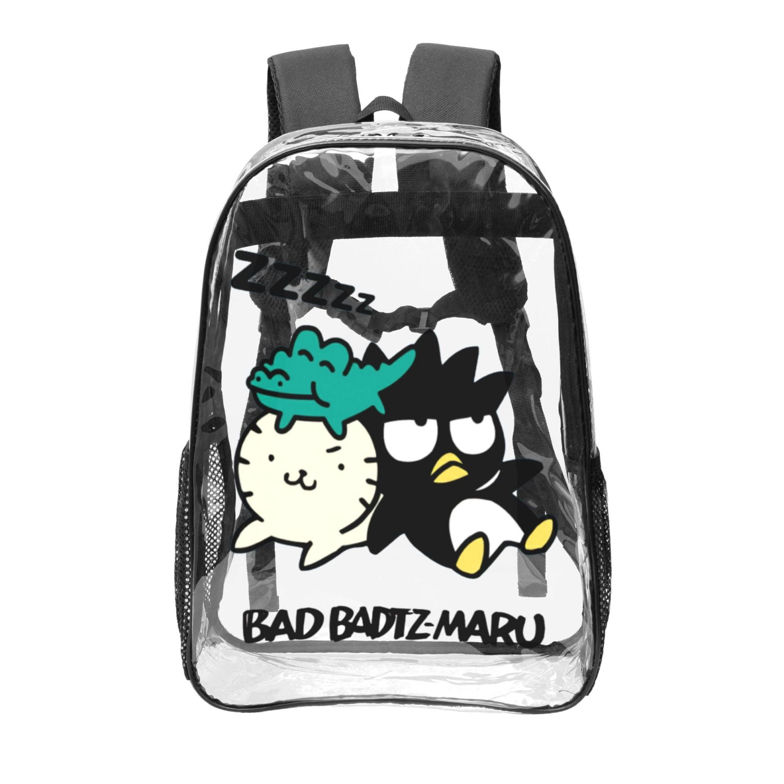 16.9In Badtz Maru Clear Backpack See Through Transparent Backpack for ...