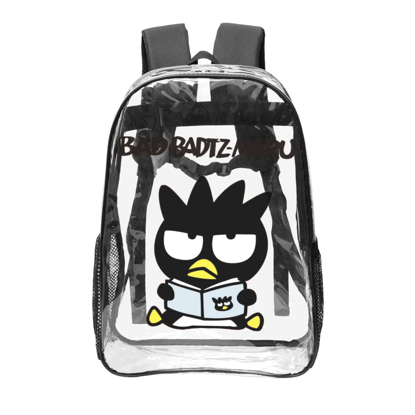 16.9In Badtz Maru Clear Backpack See Through Transparent Backpack for ...