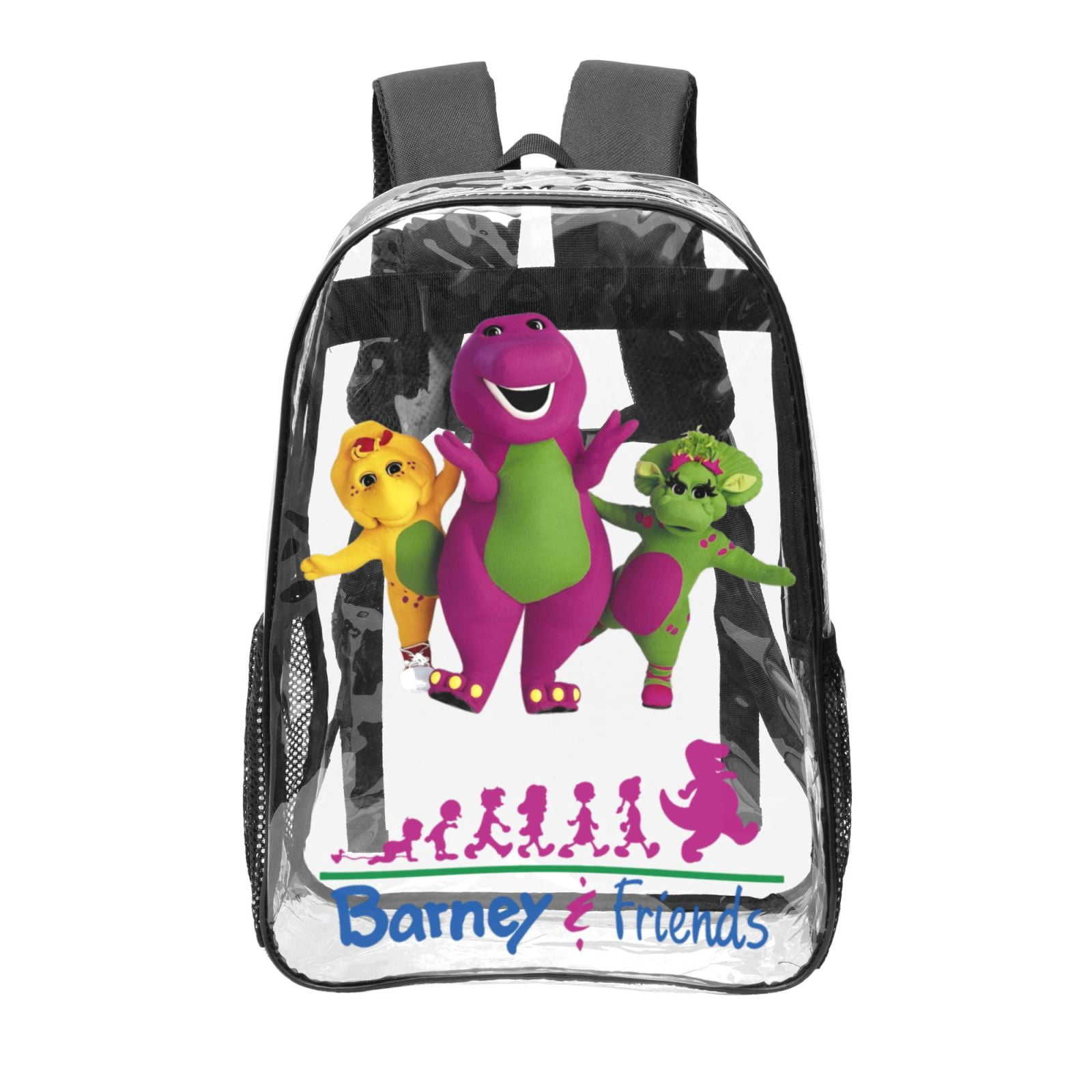 16.9In Barney Dinosaur Friends (5) Clear Backpack Heavy Duty Large ...
