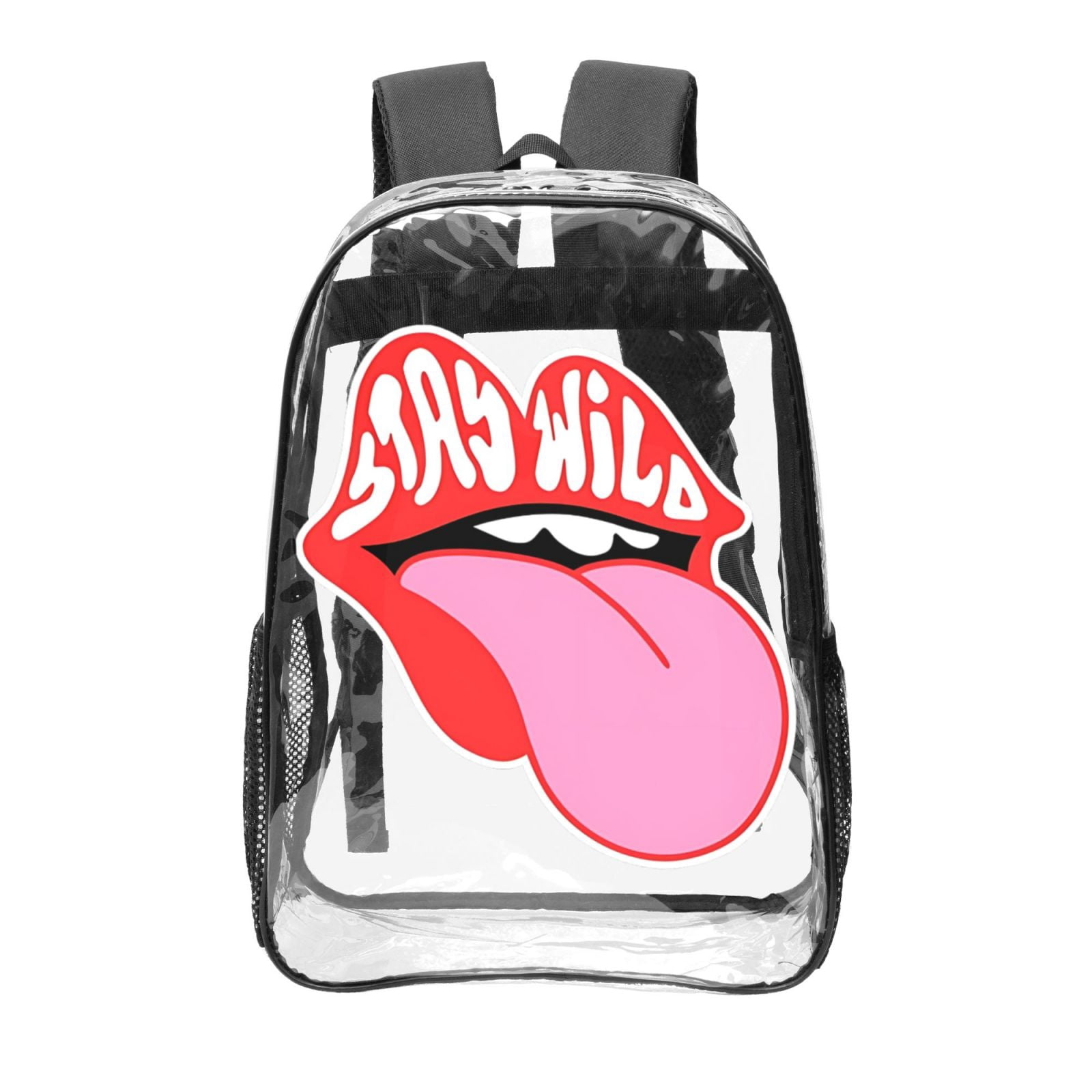 16.9In Ben Aze1 Art Stay Leopard Wild (10) Clear Backpack Heavy Duty ...