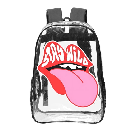 16.9In Ben Aze1 Art Stay Leopard Wild (10) Clear Backpack Heavy Duty ...