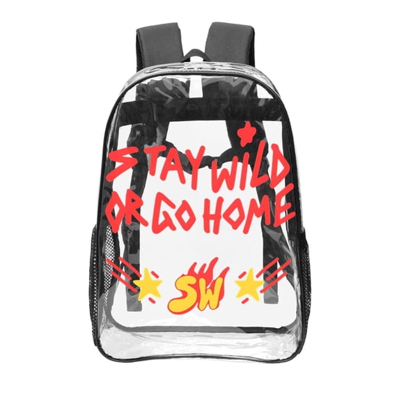 16.9In Ben Aze1 Art Stay Leopard Wild (9) Clear Backpack Heavy Duty ...