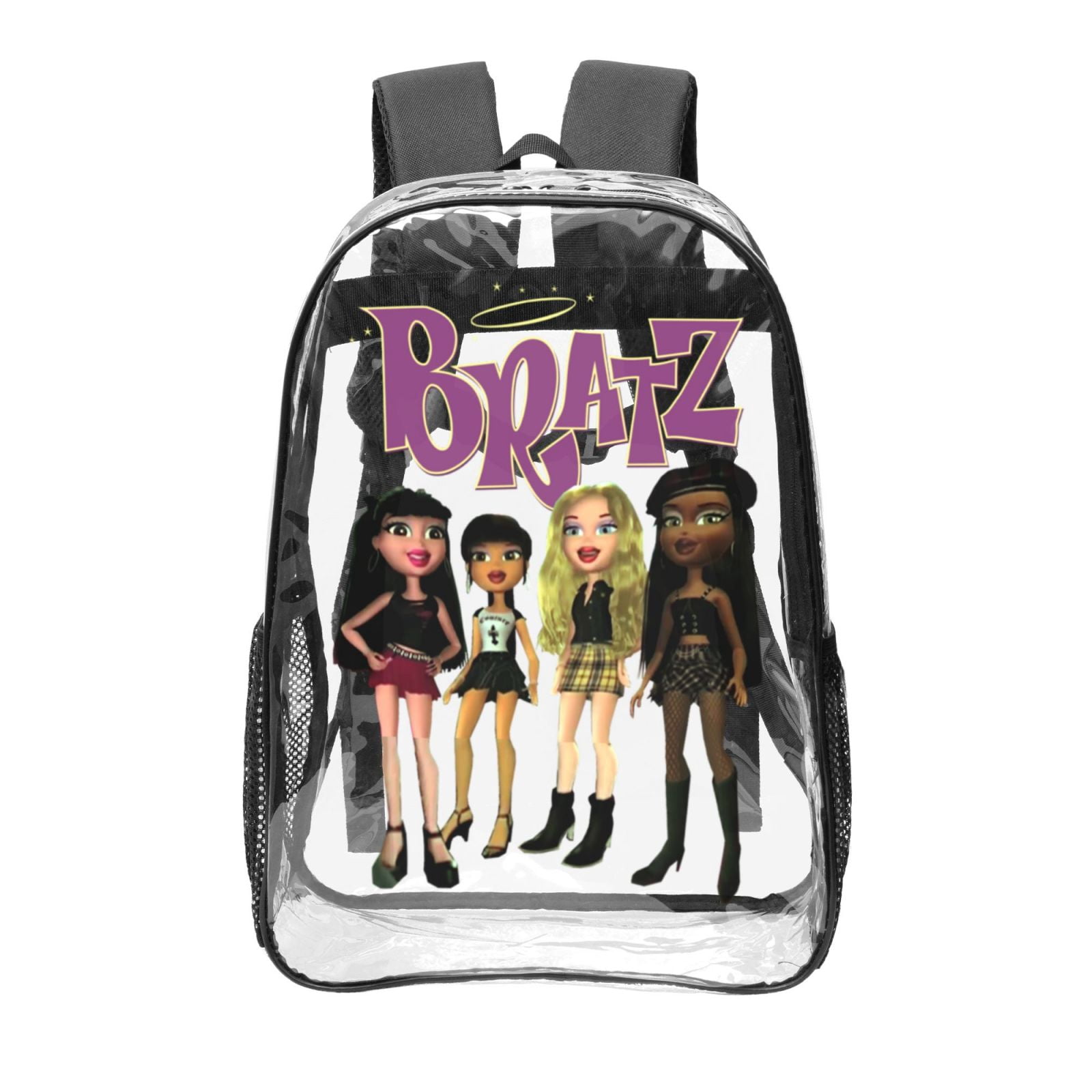 16.9In Brat-z Clear Backpack Heavy Duty Large Capacity PVC Transparent ...