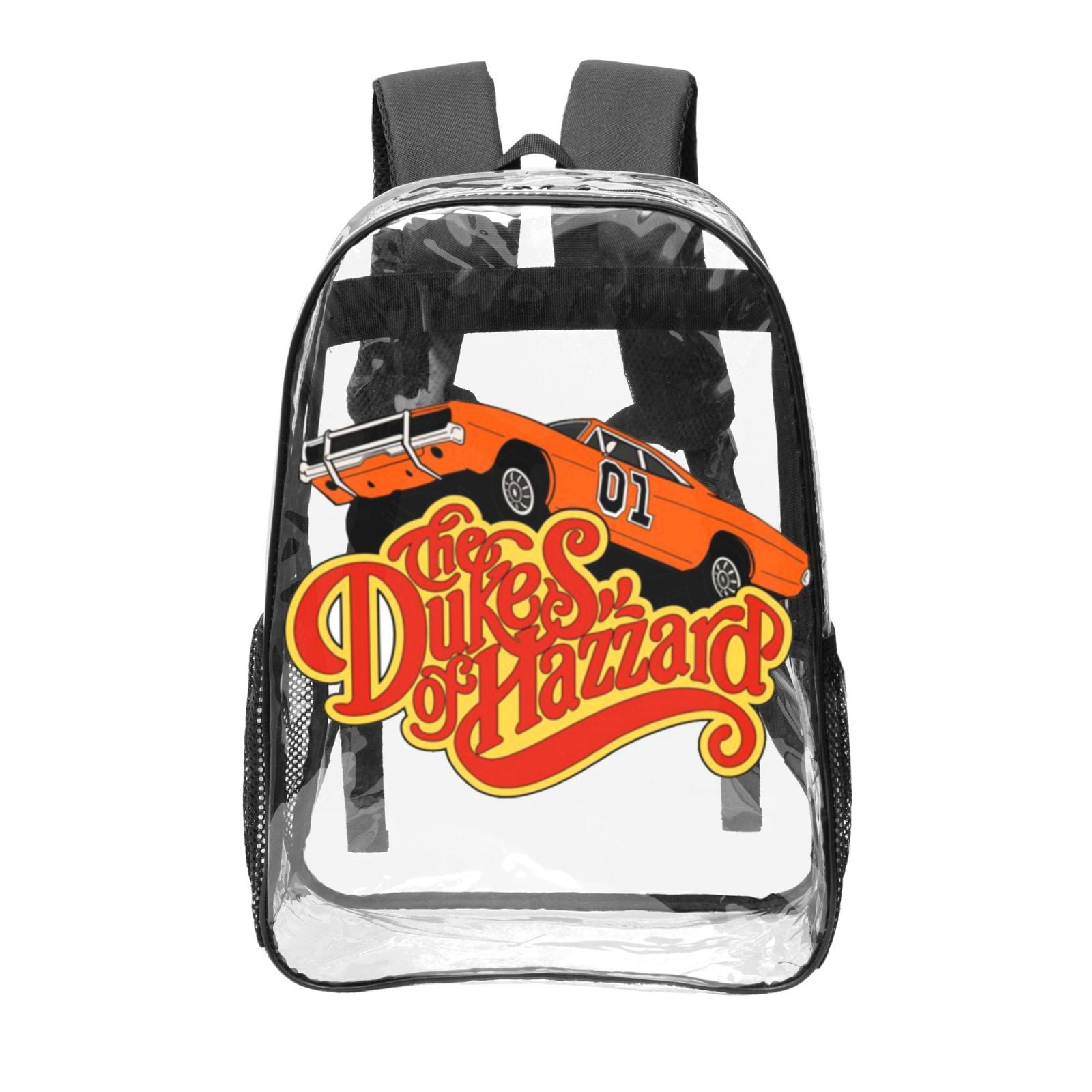 16.9In Dukes Orange Car Haz-zard (6) Clear Backpack Heavy Duty Large ...
