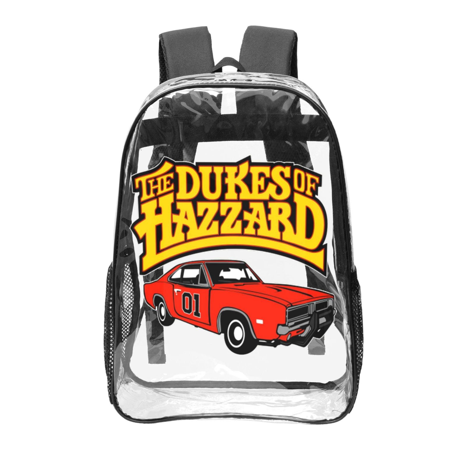 16.9In Dukes Orange Car Haz-zard (8) Clear Backpack Heavy Duty Large ...