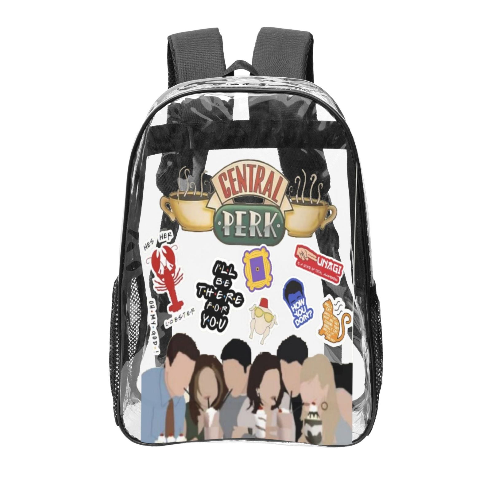 16.9In Friends Tv Show Clear Backpack Heavy Duty Large Capacity PVC ...