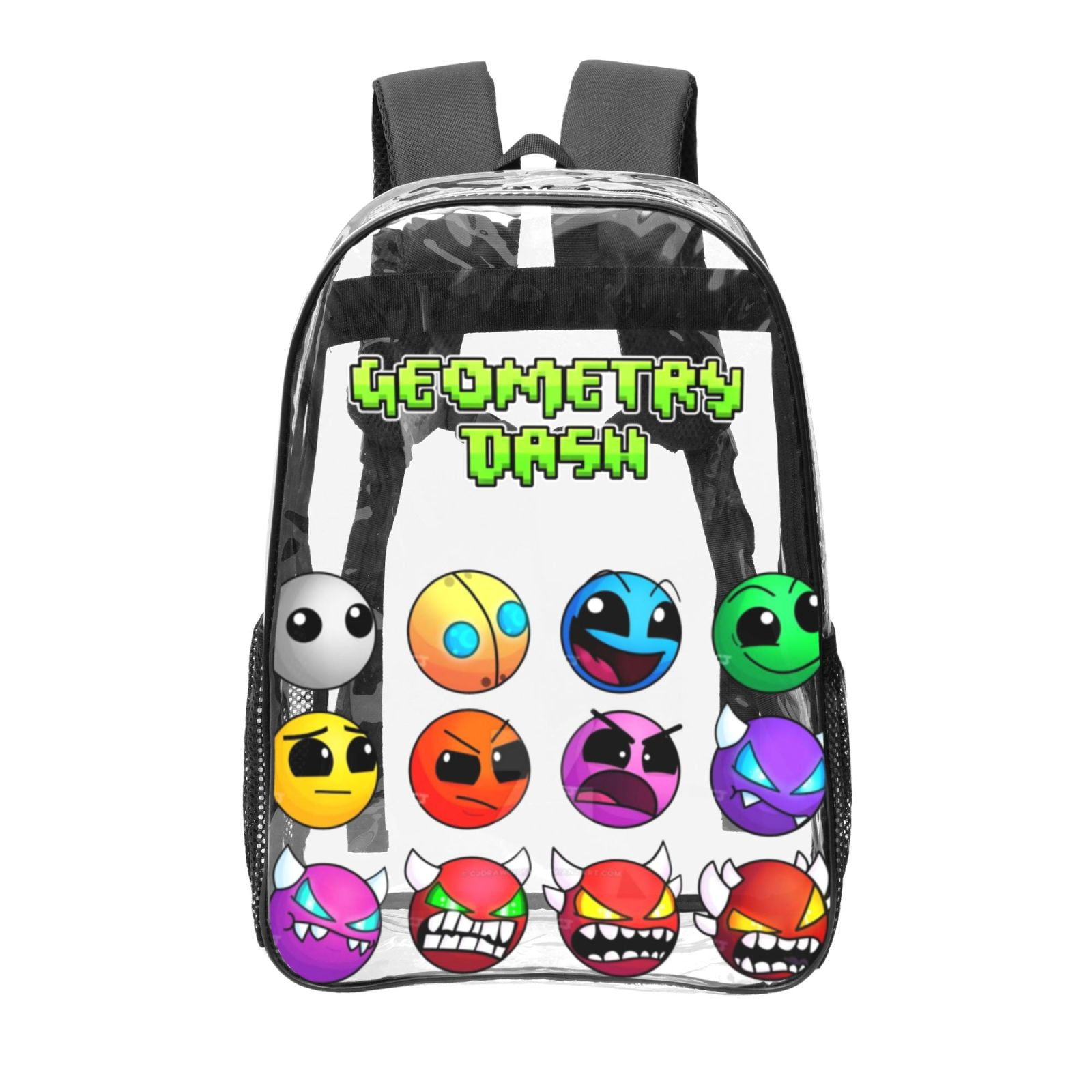 16.9In Geometry Dash Clear Backpack See Through Transparent Backpack ...