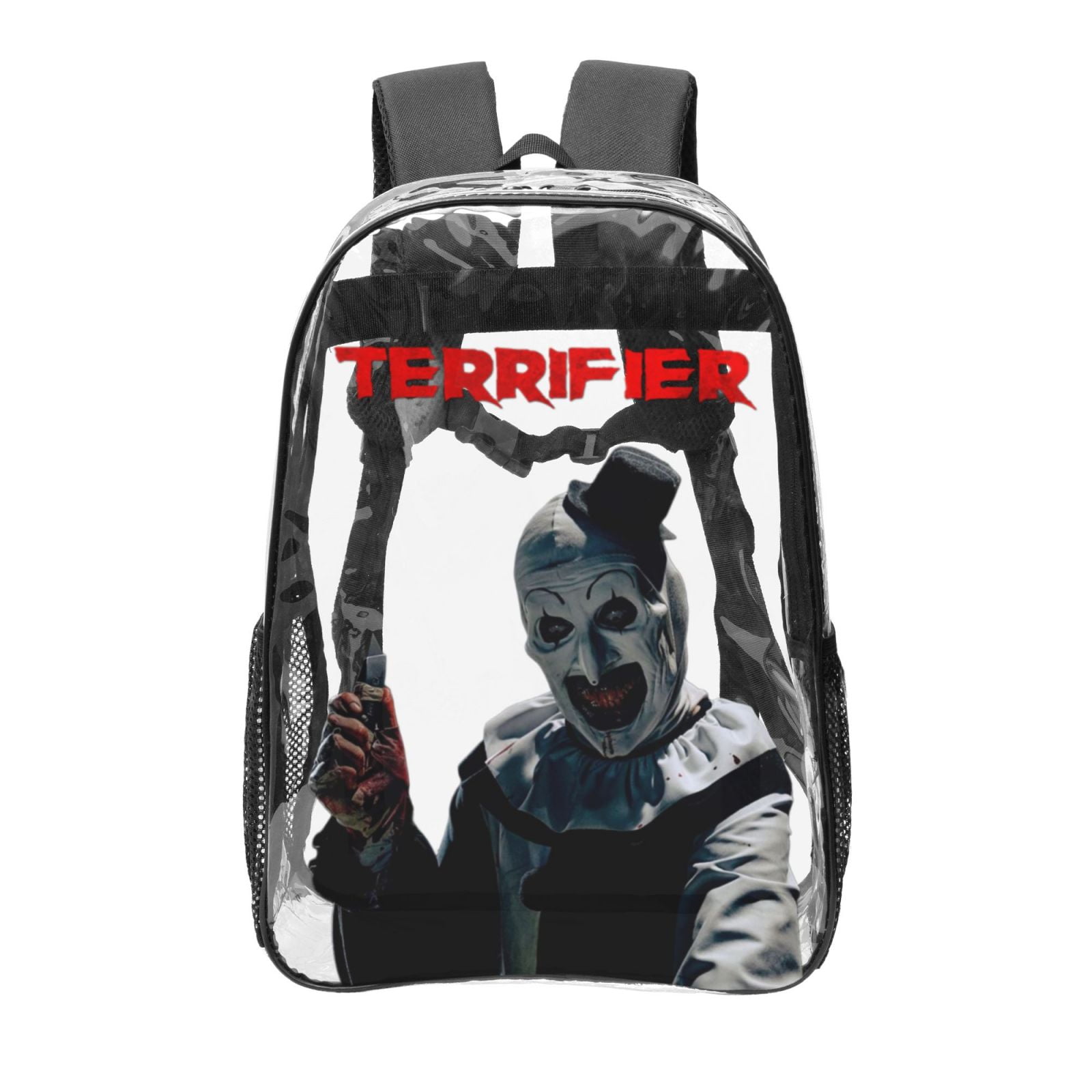 16.9In Horror Movie Terr-ifier Clear Backpack See Through Transparent ...
