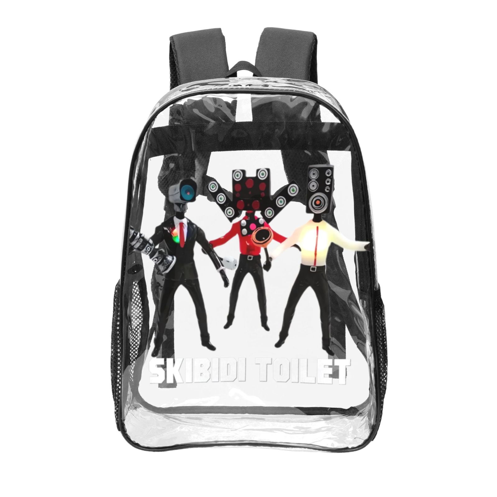 16.9In Skibi-di Toi-le Clear Backpack PVC Heavy Duty Large Capacity ...