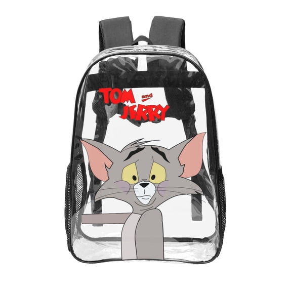 16.9In Tom Cat Jerly (12) Clear Backpack Heavy Duty Large Capacity PVC ...