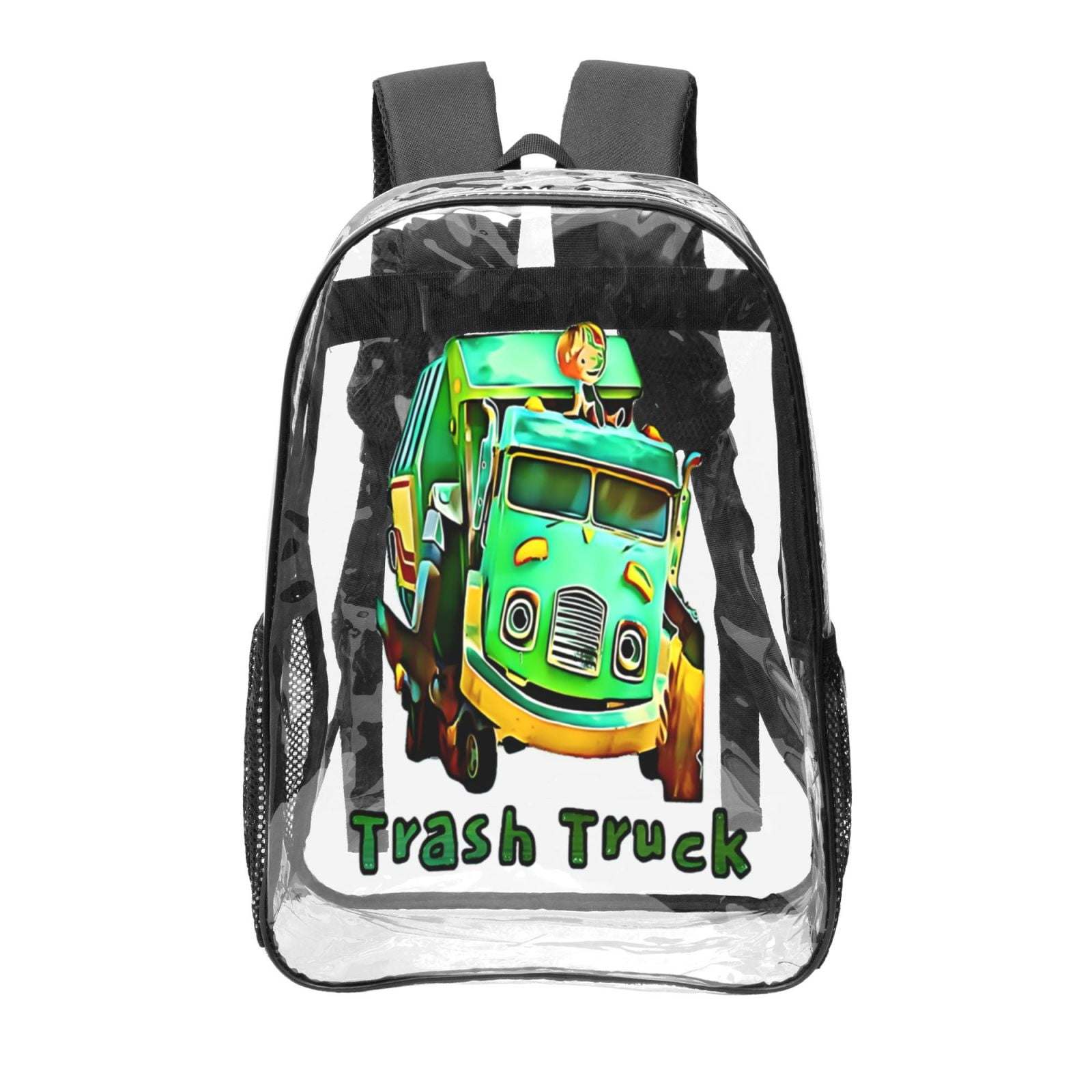 16.9In Trash Truck Clear Backpack Heavy Duty Large Capacity PVC ...