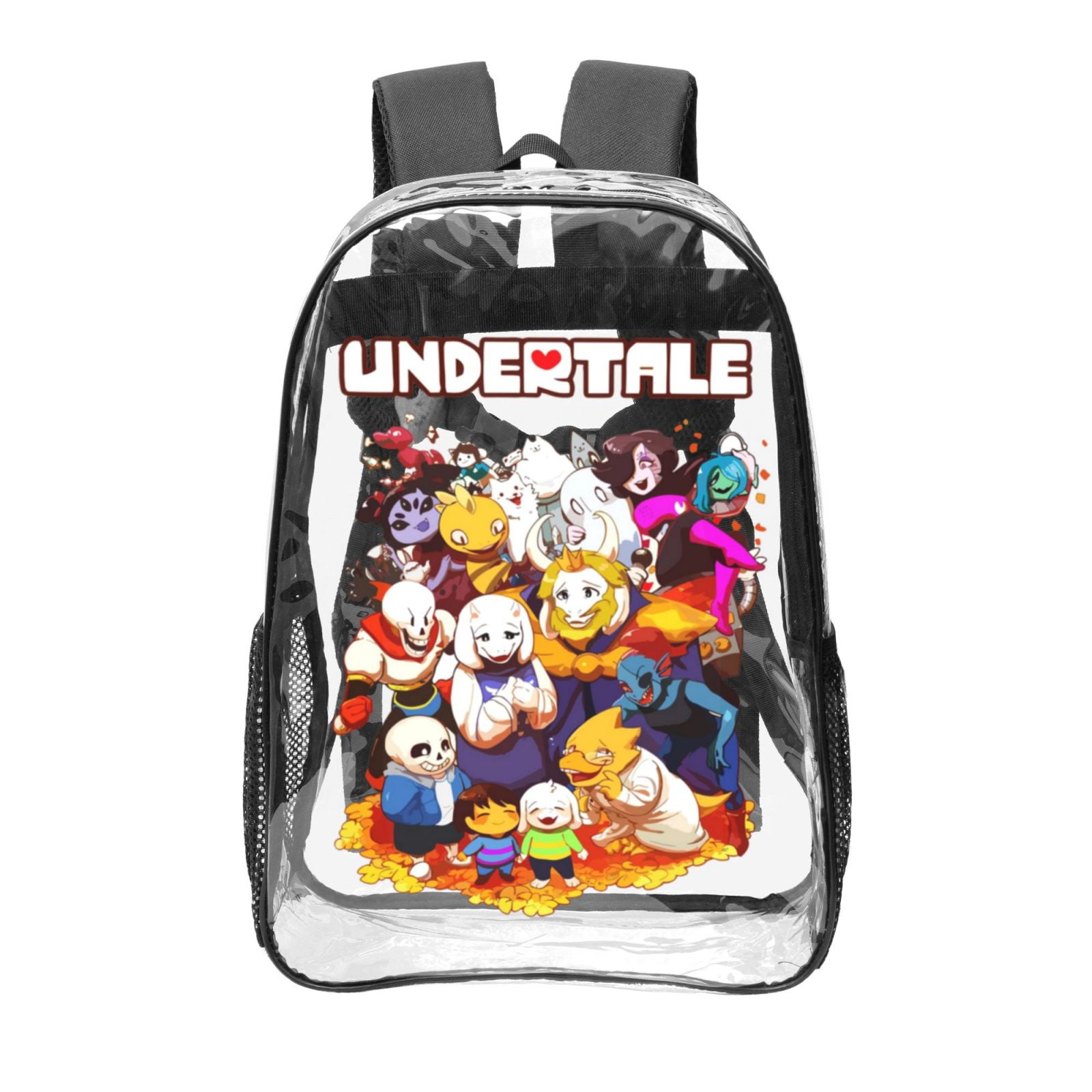 16.9In Undertale Sans Clear Backpack See Through Transparent Backpack ...