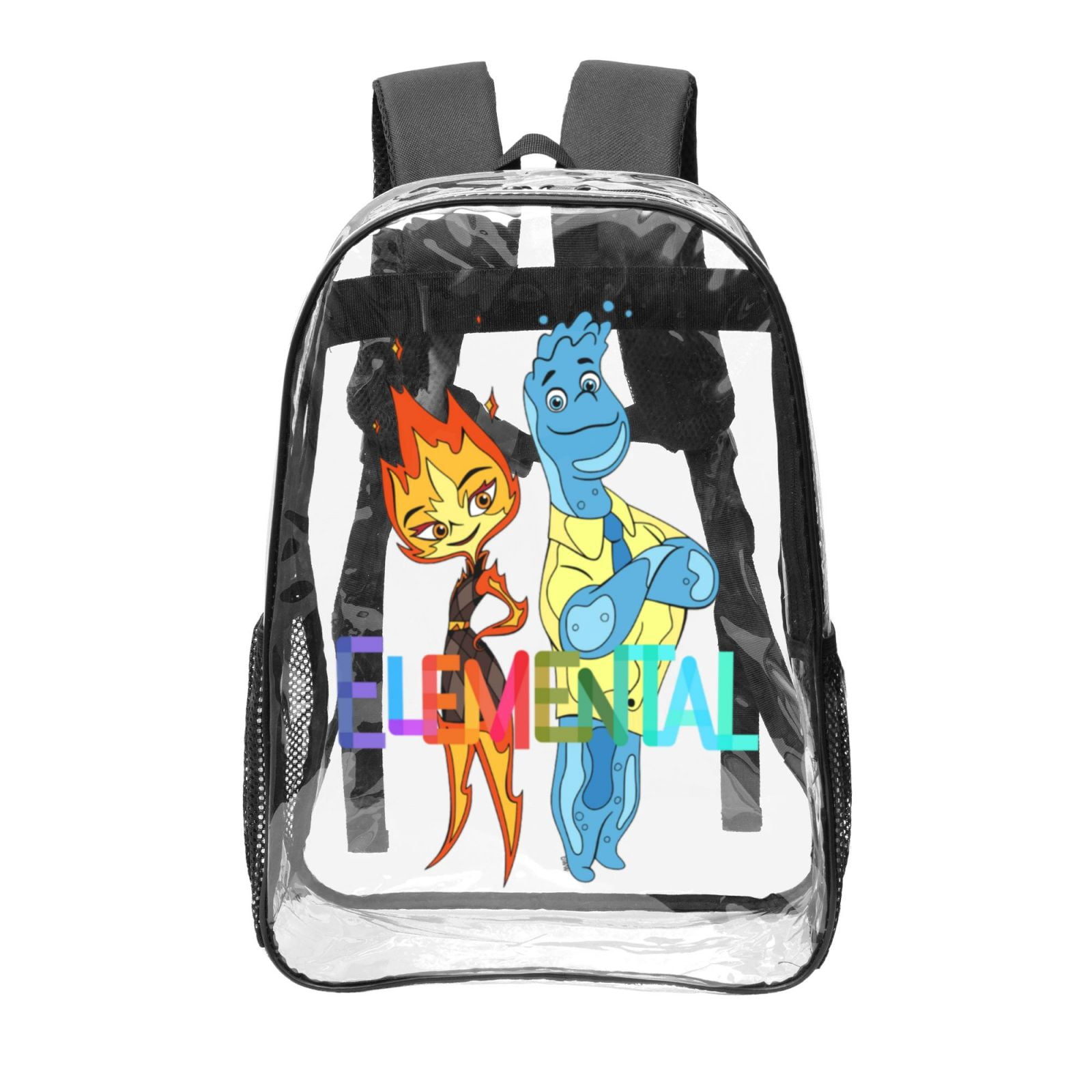 16.9In Element-a Clear Backpac Clear Bag Heavy Duty Pvc Large Bookbags ...
