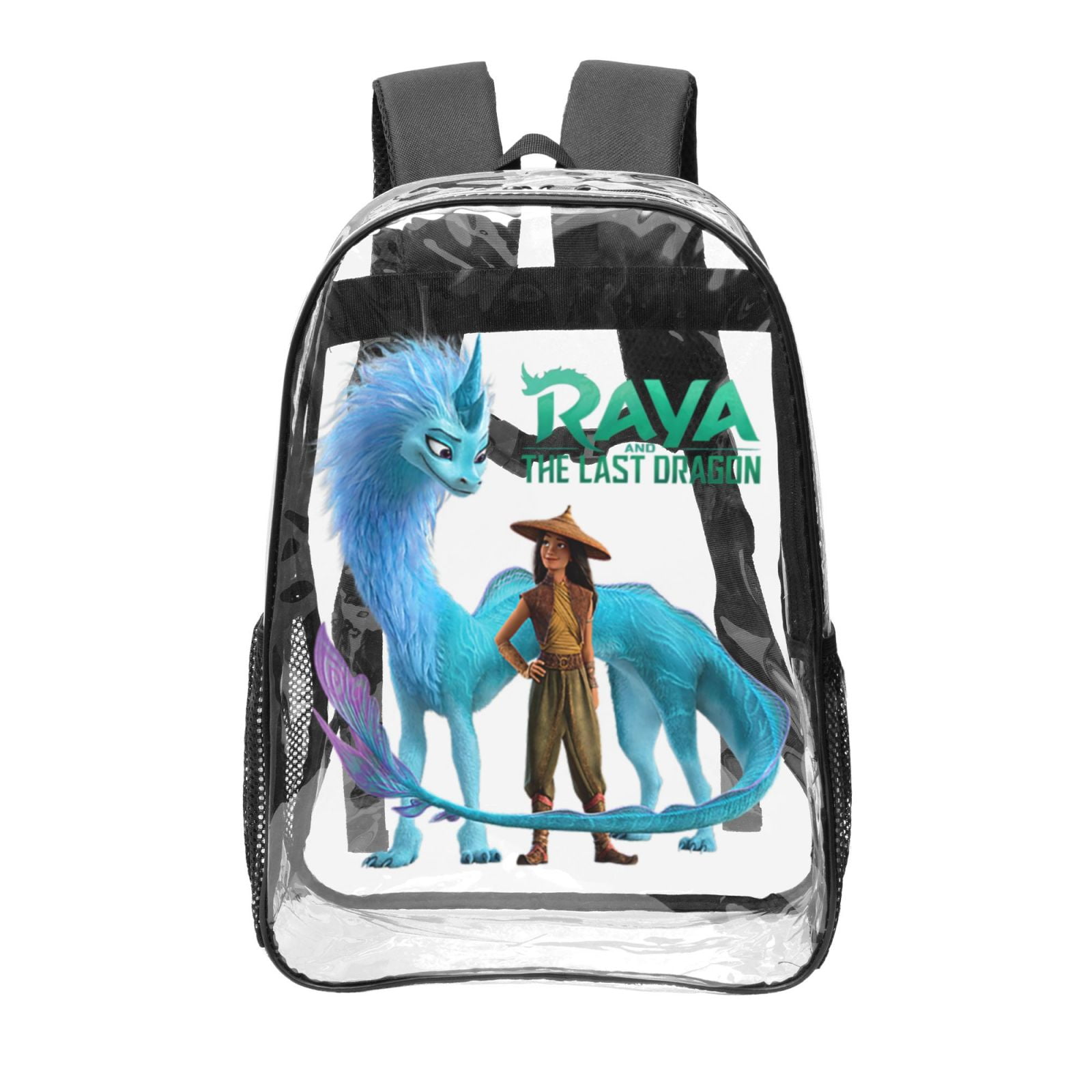 16.9In Raya and Last Drago Clear Backpac Clear Bag Heavy Duty Pvc Large ...