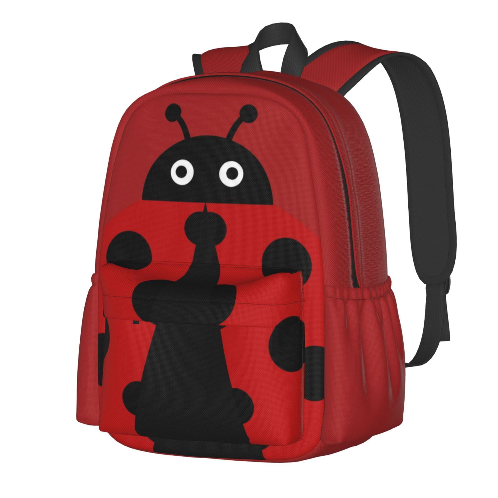 16.9in Red Ladybug Backpacks Cute Laptop bag Cartoon Bags Bookbag ...