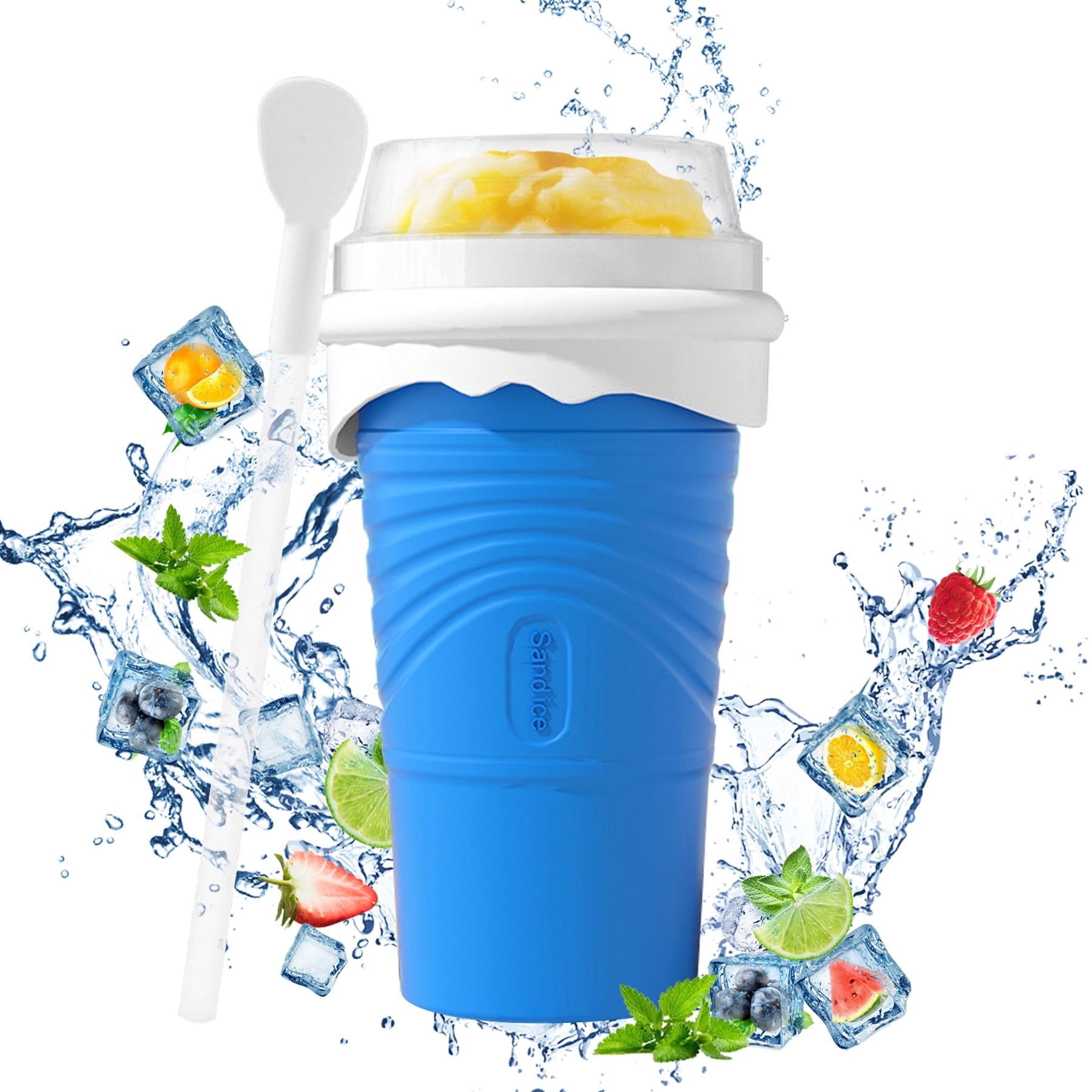 Kahopy 16.9oz Slushy Maker Cup, 500ml Quick Freeze Slushie Cup, Food ...