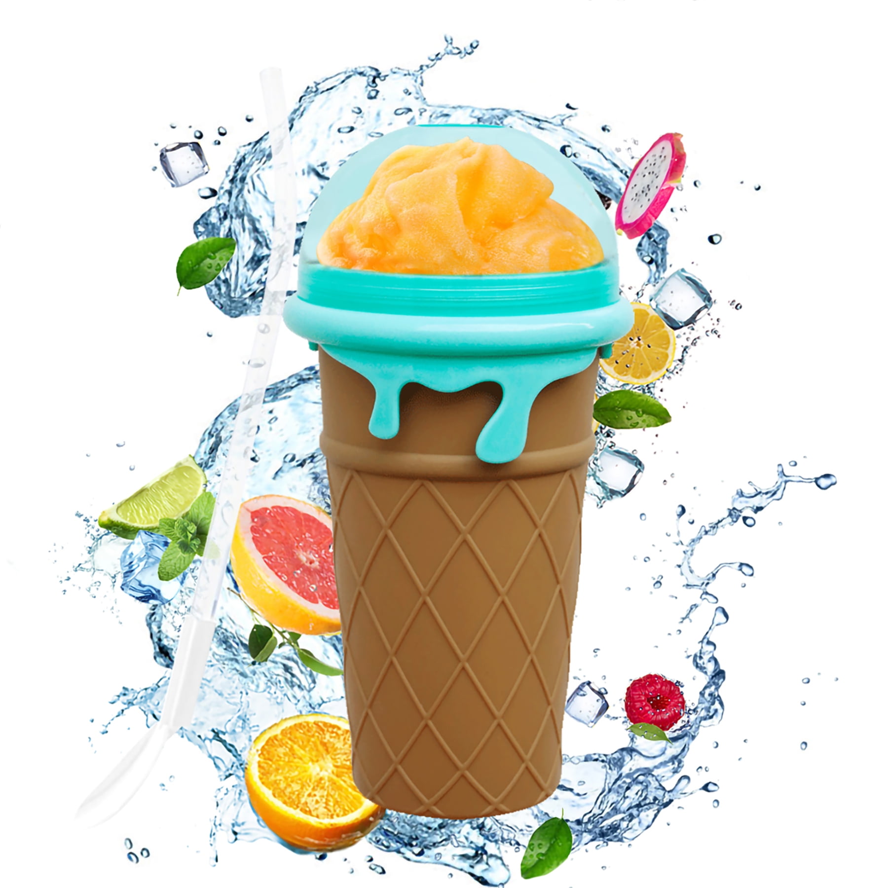 16.9oz Large Slushy Maker Cup, Quick Freeze Slushie Cup with 500ml ...