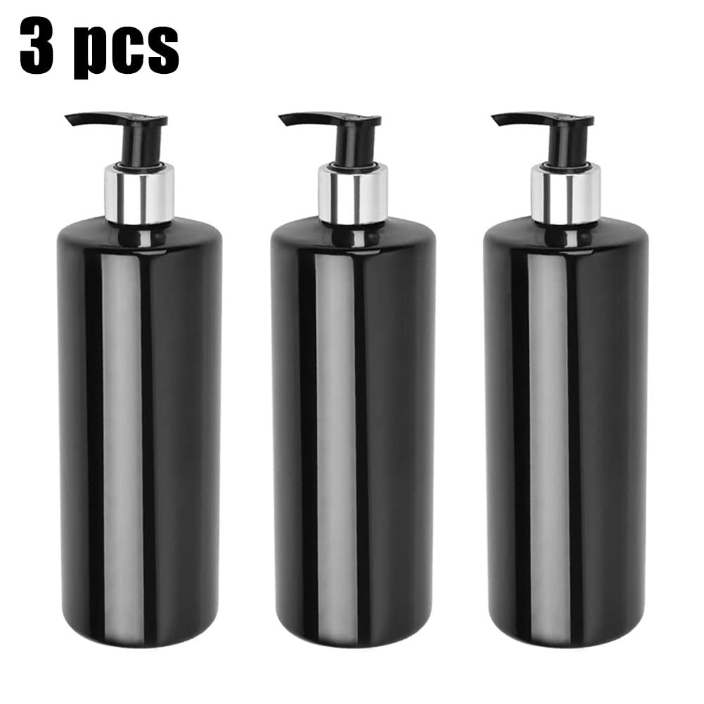 16.9oz Shampoo Conditioner Bottles, 3pcs 500ml Pump Press Dispenser ...