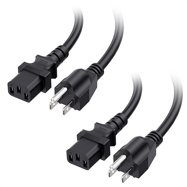 16 AWG 3 Prong Computer Power Cord 10ft NEMA IEC C13 - Walmart.com