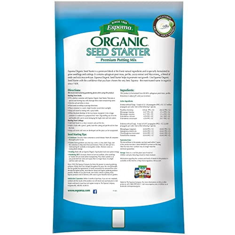 16 - All Natural & Organic Seed Starting Mix with Mycorrhizae. For ...