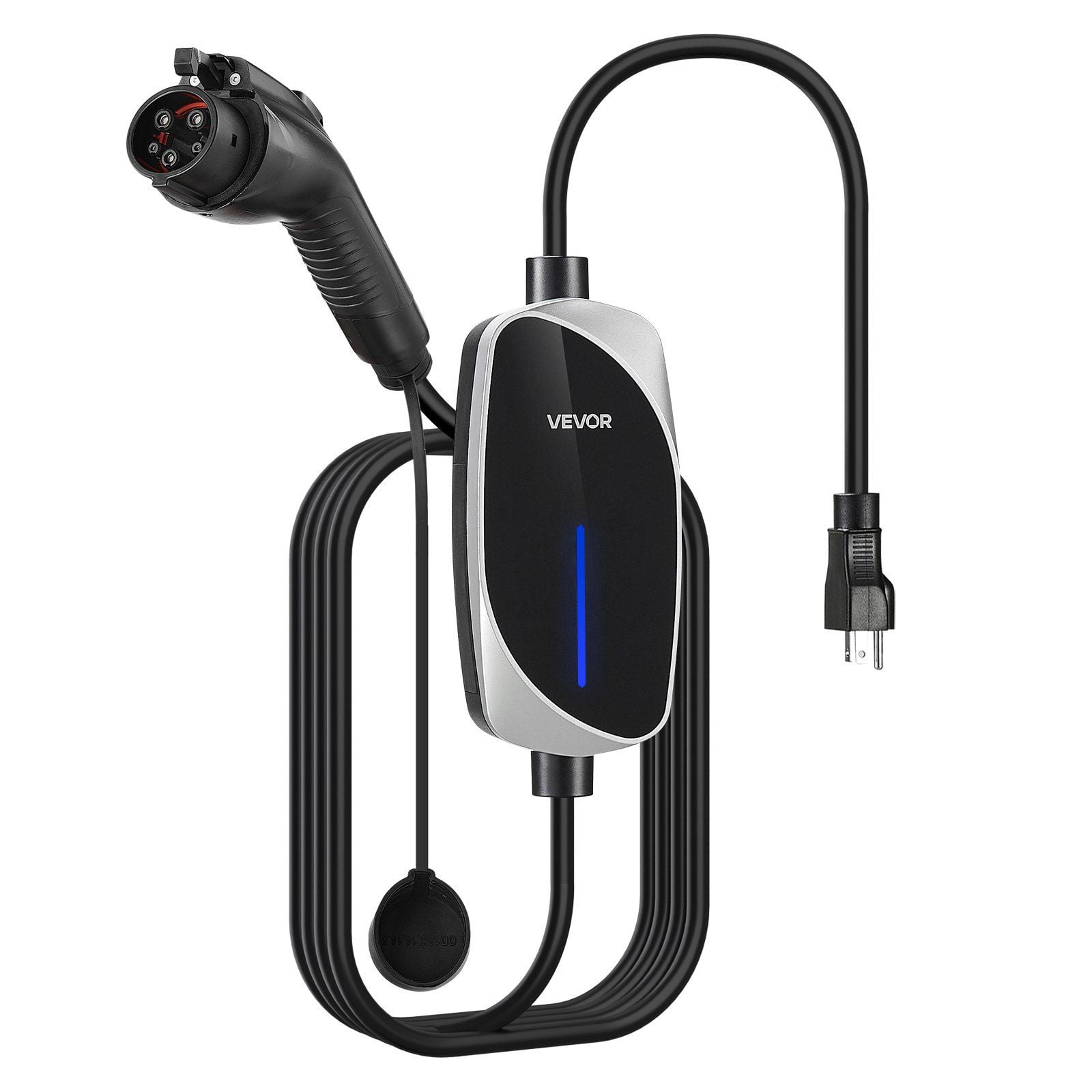 16 Amp Portable EV Charger,25 ft Cable,120V-240V with NEMA 6-20P Plug&5 ...
