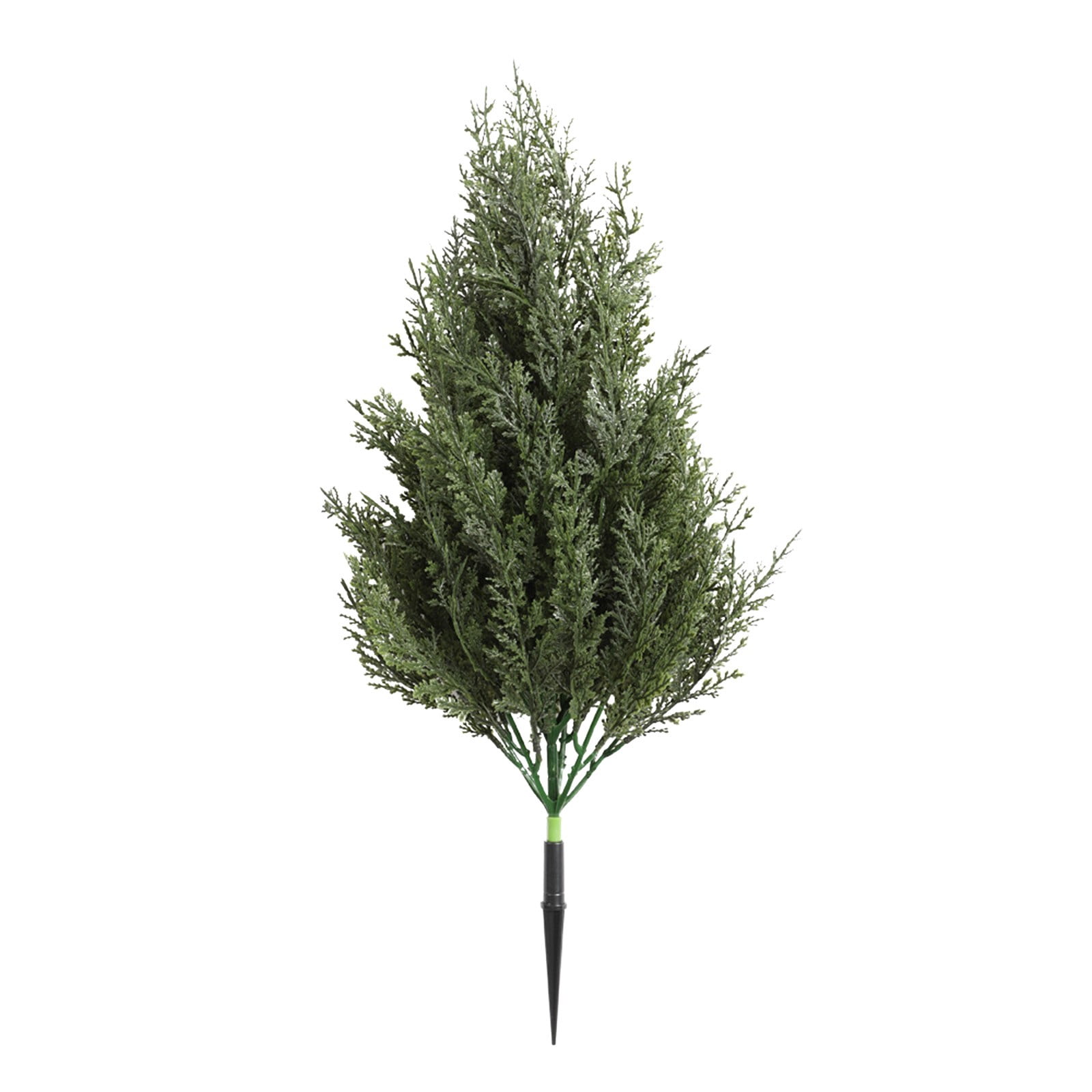 16" Artificial Cypress Topiary Tree with Ground Spike, Fake Shrubs UV ...