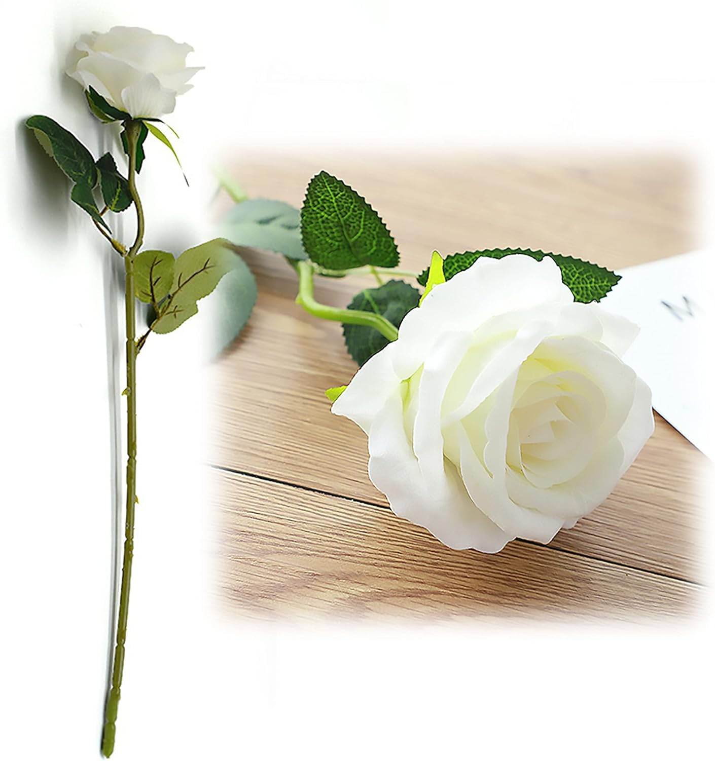 16" Artificial Rose High Simulation Bionic Technology Flowers for ...