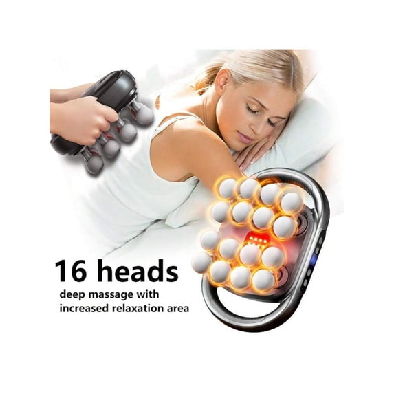 16-Attachment Deep Tissue Massage Gun Set with 3 Modes & 20 Intensities ...