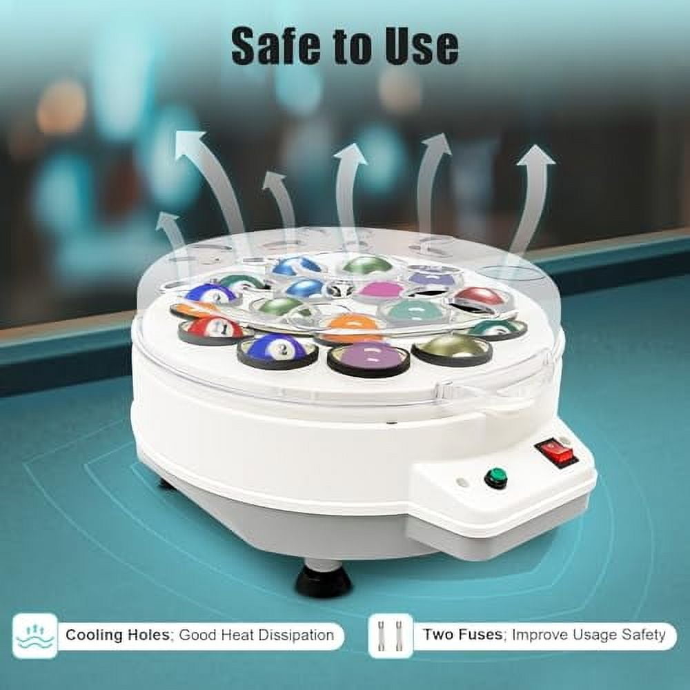 16 Ball Automatic Pool Balls Cleaner, Tabletop Electric Billiard Ball ...