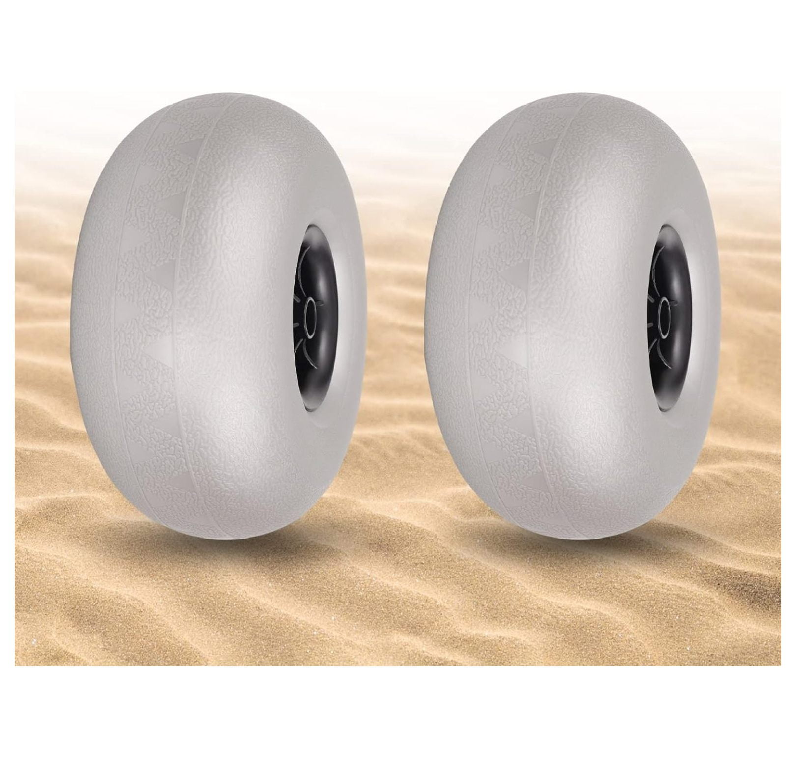 16" Balloon Wheels, 2 Pack Beach Cart Tires Replacement Big Sand Wheels ...