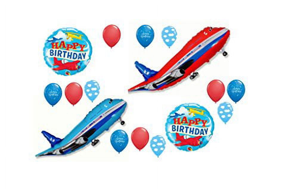 16 Balloons New Plane Set Airplane Aeroplane Birthday Favors Decor Gift ...