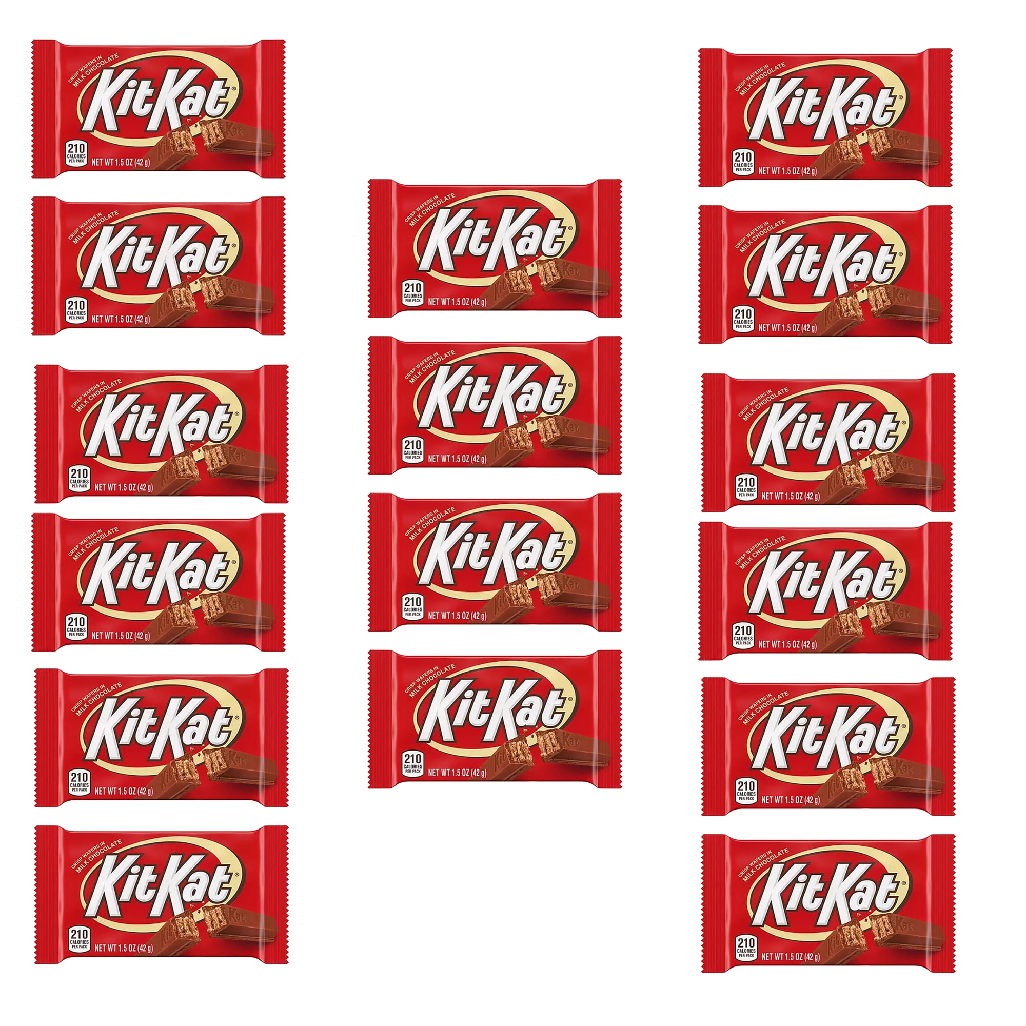 16 Bar KIT KAT Milk Chocolate Wafer | Multipack Great Value Energy Bar ...