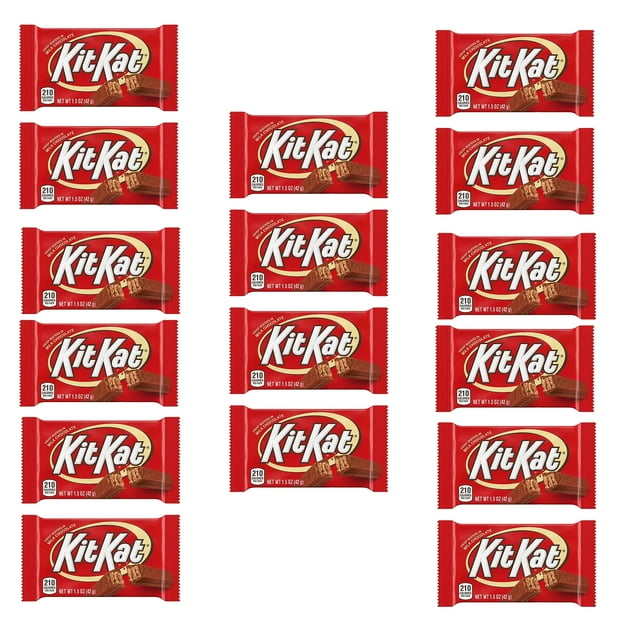 16 Bar KIT KAT Milk Chocolate Wafer | Multipack Great Value Energy Bar ...
