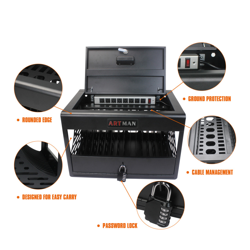 16 Bay Charging Cabinet for Laptop,Chromebook, Locking Charging Station ...