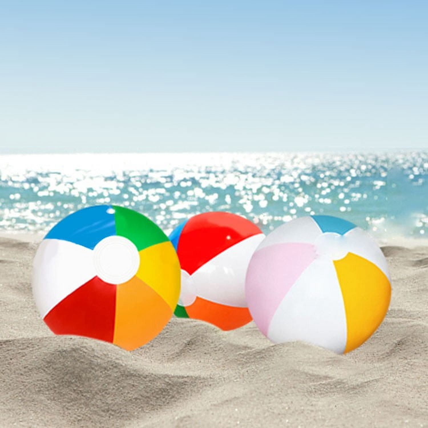 16" Beach Balls Bulk - Inflatable Swimming Pool Toys for Swimmers ...