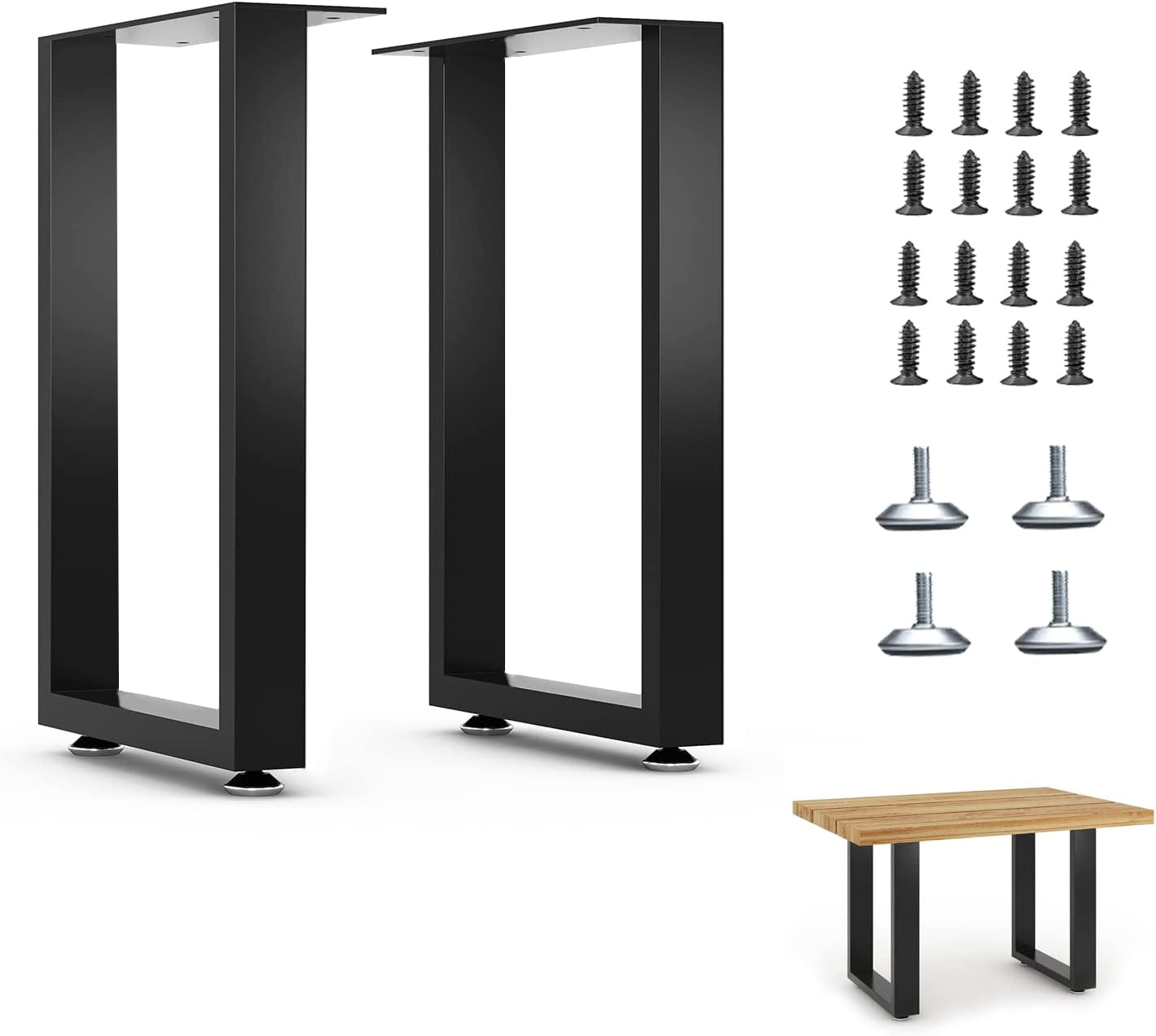 16” Bench Legs,Metal Table Legs Heavy Duty Furniture Legs 16",Coffee ...