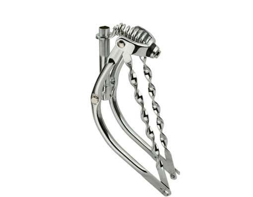 16" Bent Spring Fork 1" W/Twisted Bars Chrome. Bike fork, bicycle fork ...