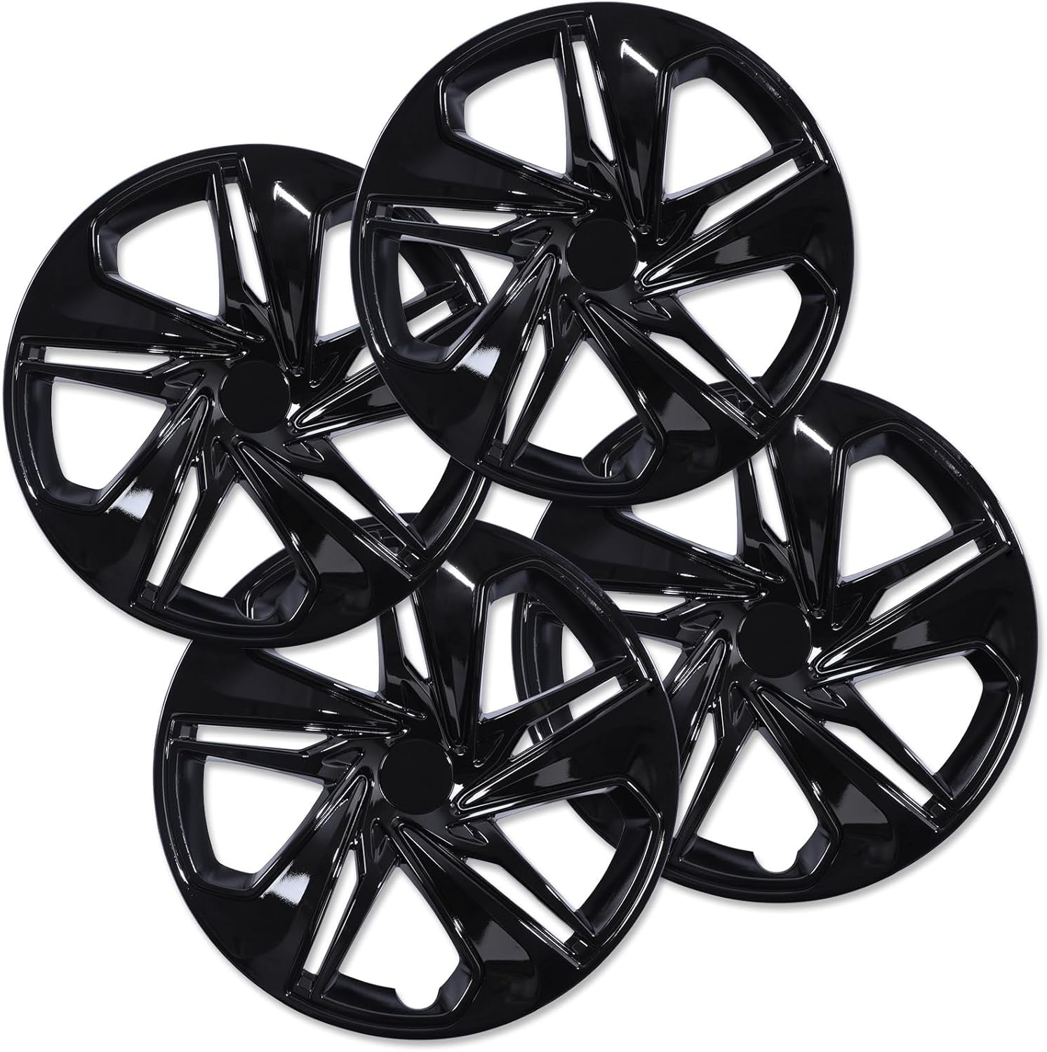 16" Black Lacquer Hubcaps for Honda Civic Sedan 2016-2026 Steel Wheels ...