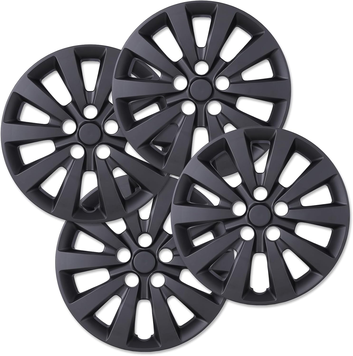 16" Black Matte Hubcaps for Nissan Leaf 2011-2017,Nissan Sentra 2013 ...