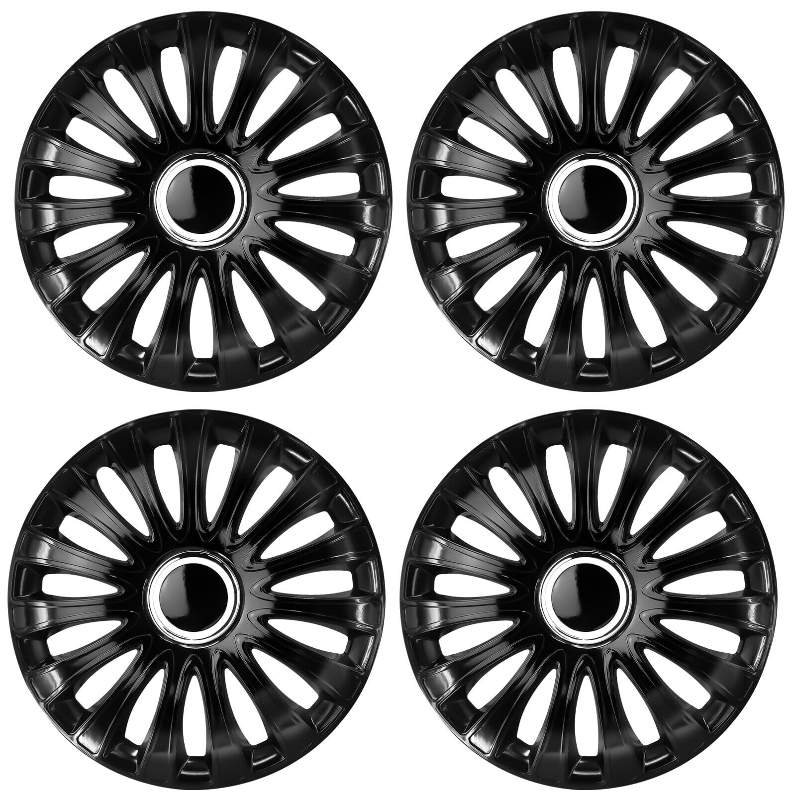 16" Black Wheel Rim Cover Hub Caps Classic Hub Caps fit R16 Tire ...