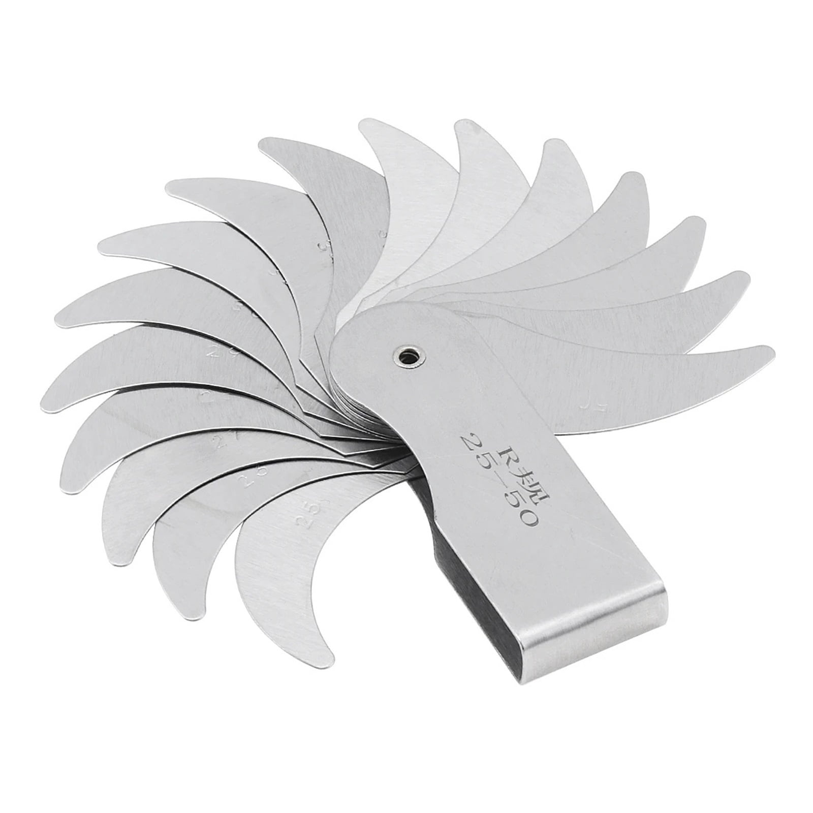 16 Blade Stainless Steel Radius Gauge Metal R Gauge For Checking Thread ...
