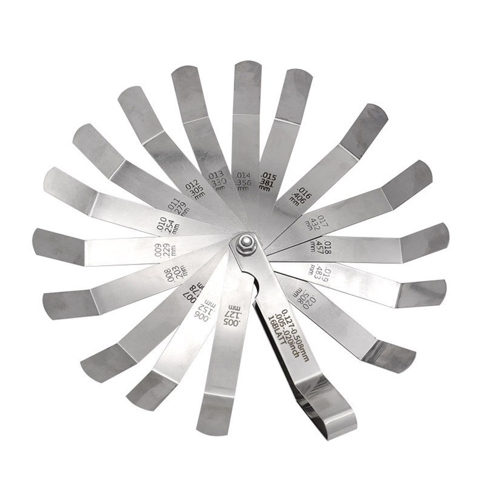 16 Blades 0.127 To 1MM Feeler Gauge Metric Gap Filler Gage Measurment ...