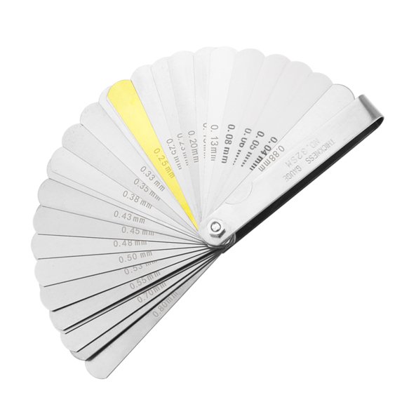 16 Blades Curved Feeler Gauge 0.127 to 0.508mm + 32 Blades Feeler Gauge ...