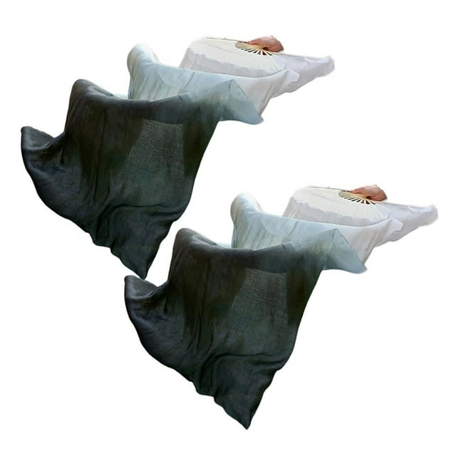 16-Bone 1.8m Dancing Fan Pair for Stage Performance, Imitation Silk ...