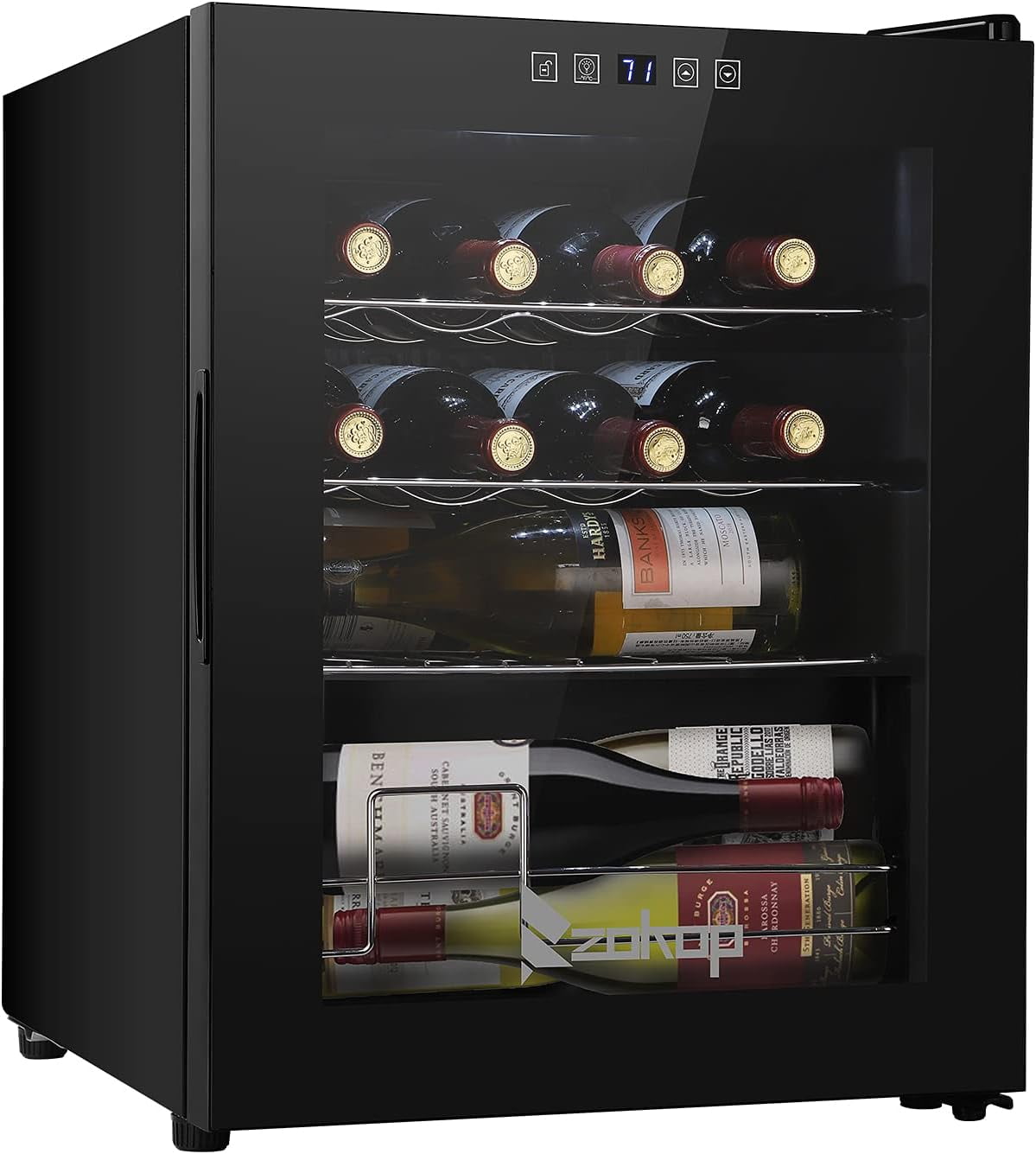 16 Bottle Wine Cooler/Cabinet Beverage Refrigerator Mini Wine Cellar ...