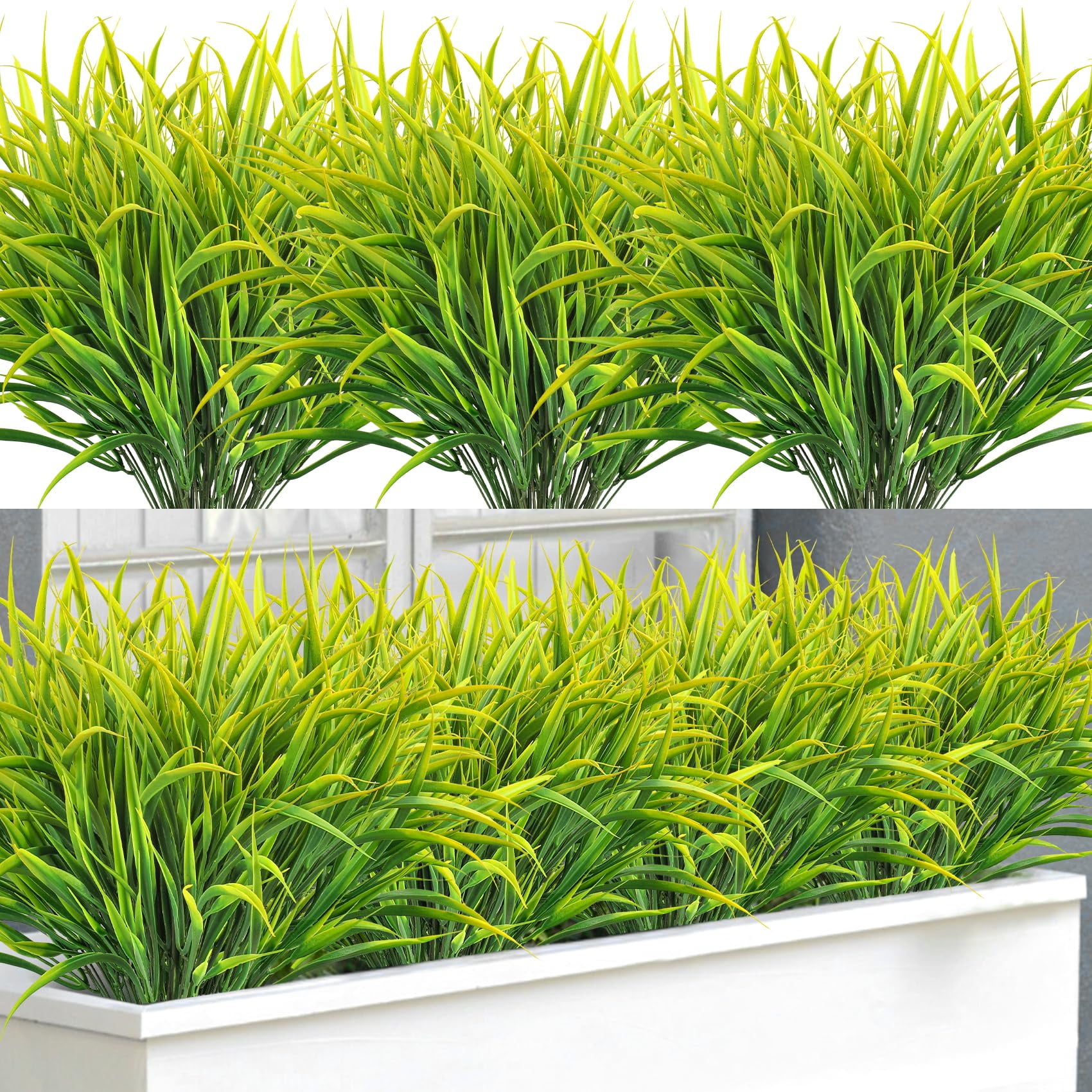 16 Bundles Artificial Greenery Stems UV Resistant Fake Plants for ...