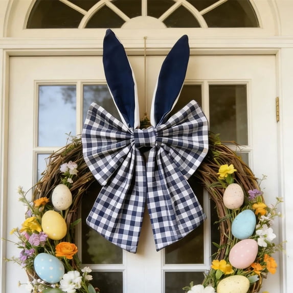 16" Bunny Ears Wreath Bow, Easter Bunny Ears Wreath Bow for Wreaths ...