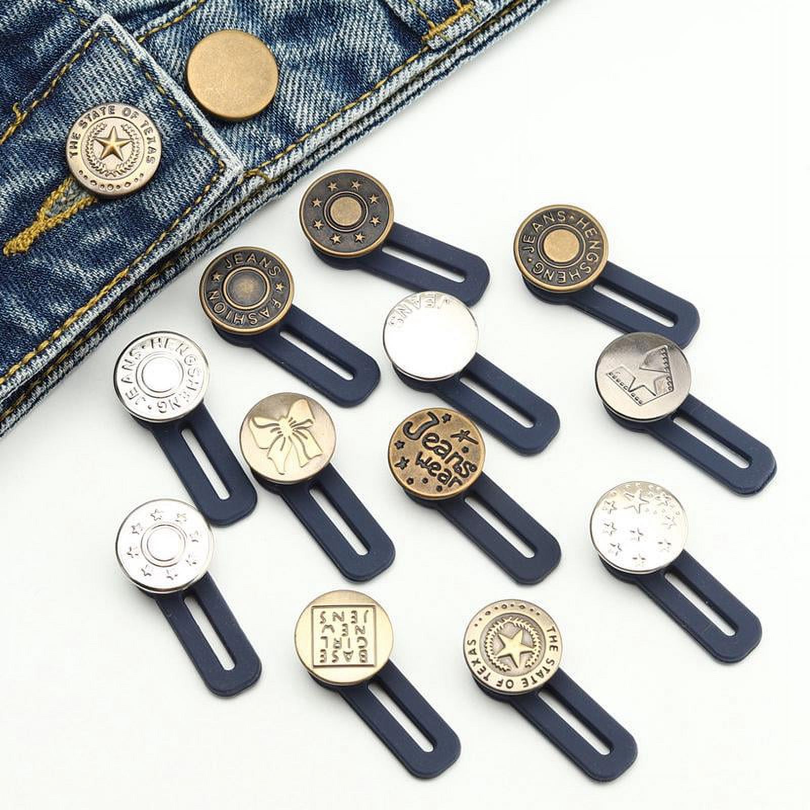 16 Buttons Waist Extender Denim Extender with Detachable Adjustable ...